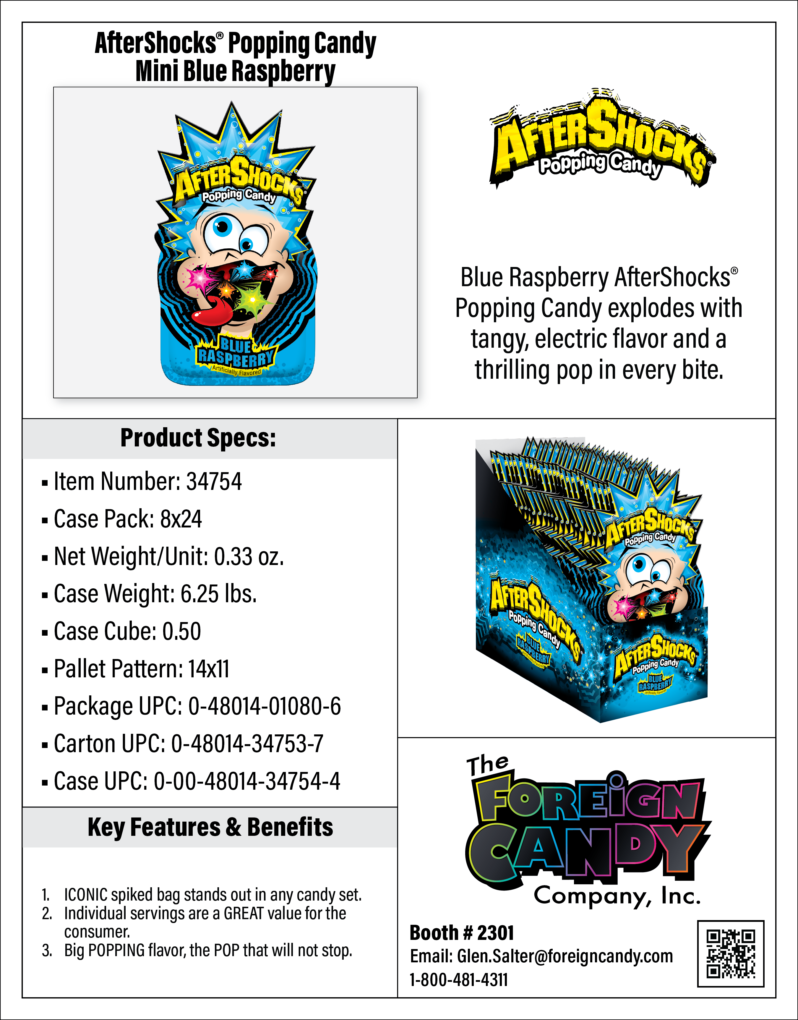 Aftershocks Mini Blue Raspberry Style Guide | The Foreign Candy Company